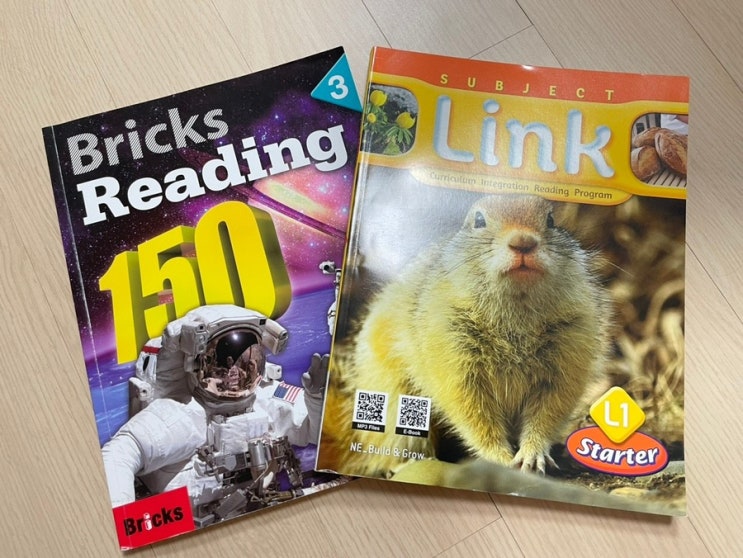 Bricks Reading 150-3, Subject Link Starter L1, Insight Link Start L2 영어유치원 2년차 리딩문제집 비교 : 네이버 블로그