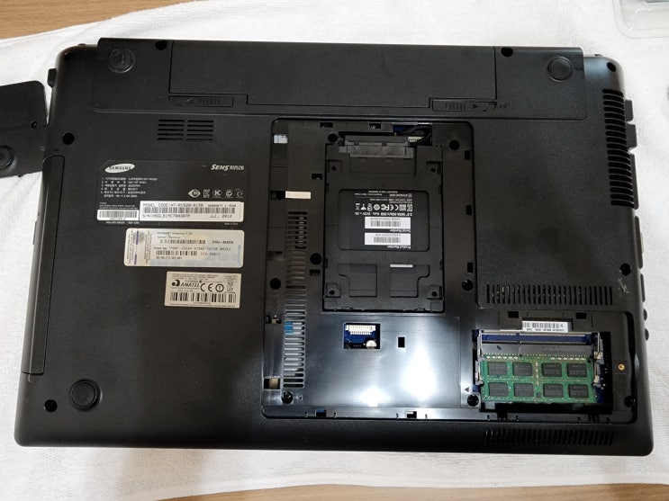 대림동 컴퓨터수리 구로동 출장 구형 삼성 노트북nt Rv520 A15r 윈도우10 설치 Sata Ssd 장착 네이버 블로그