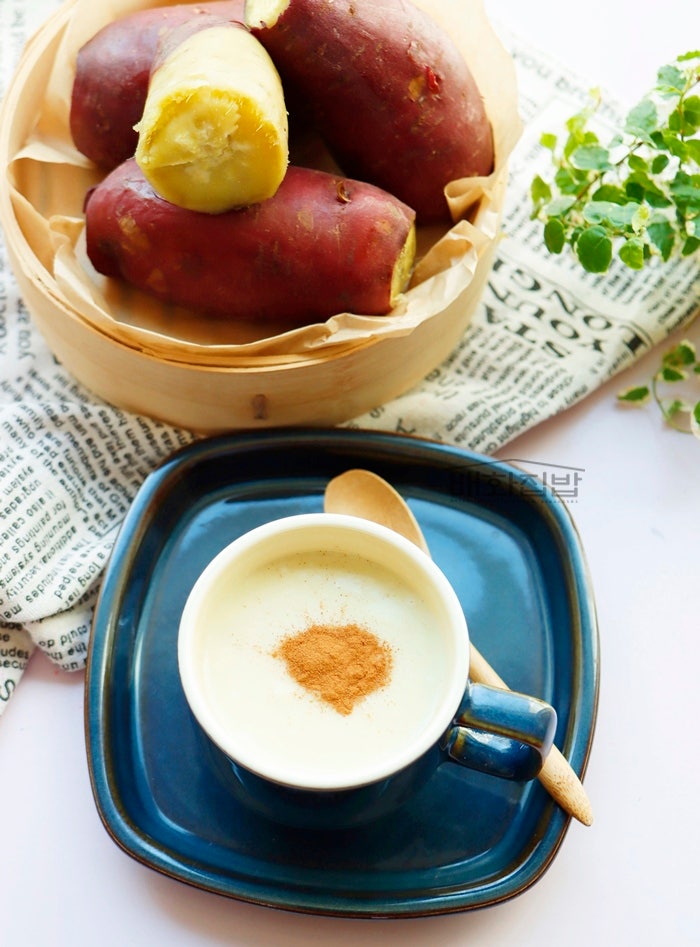 전기밥솥 꿀 고구마 찌는법 시간 찌기 찐 고구마요리 우유 고구마라떼 만들기 네이버 블로그