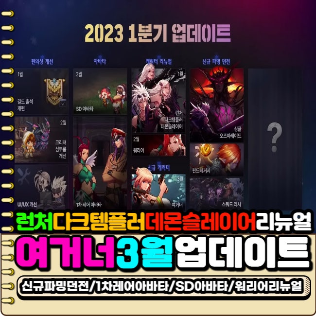 던파 모바일 에픽 선택 쿠폰과 런처다크템플러데몬슬레이어워리어 개편 및 신캐 여거너와 에픽 파밍 던전 추가 네이버 블로그