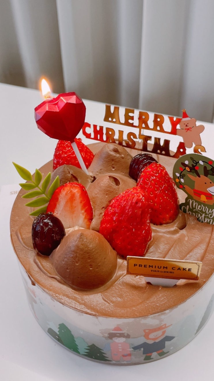 뚜레쥬르 크리스마스 시즌 케이크 초코 생크림 1호 : 네이버 블로그