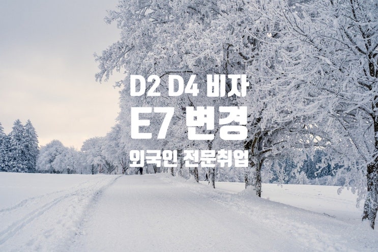 D2 D4에서 E7변경 외국인유학생(학사_석사_박사) 전문취업비자 : 네이버 블로그