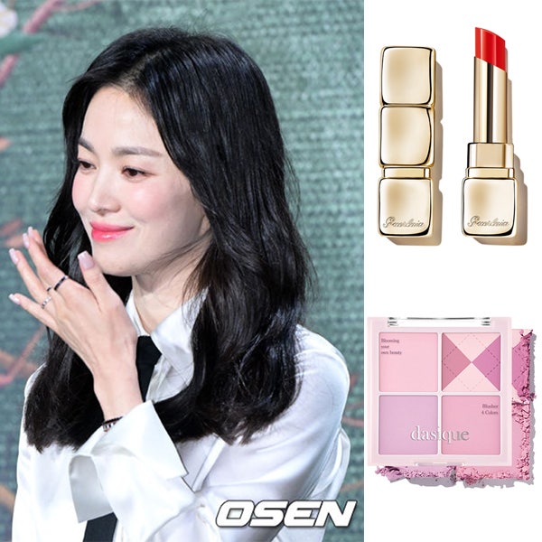 여름쿨톤 추천 송혜교 립스틱 겔랑 775 포피키스데이지크 블러셔 바이올렛 니트더글로리 네이버 블로그