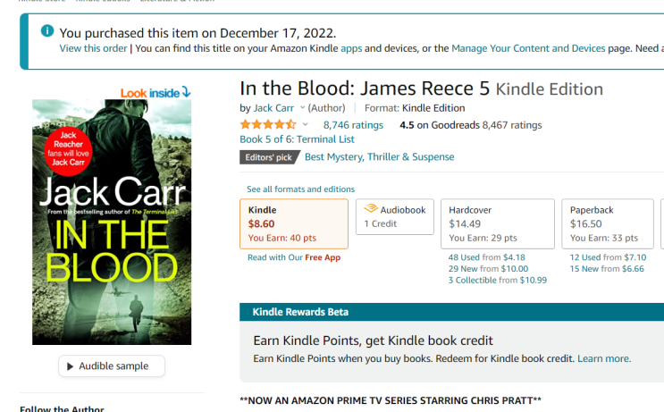 [영어원서읽기 No.066]★ By Jack Carr. [22.12.19~12.27.] 9일. : 네이버 블로그