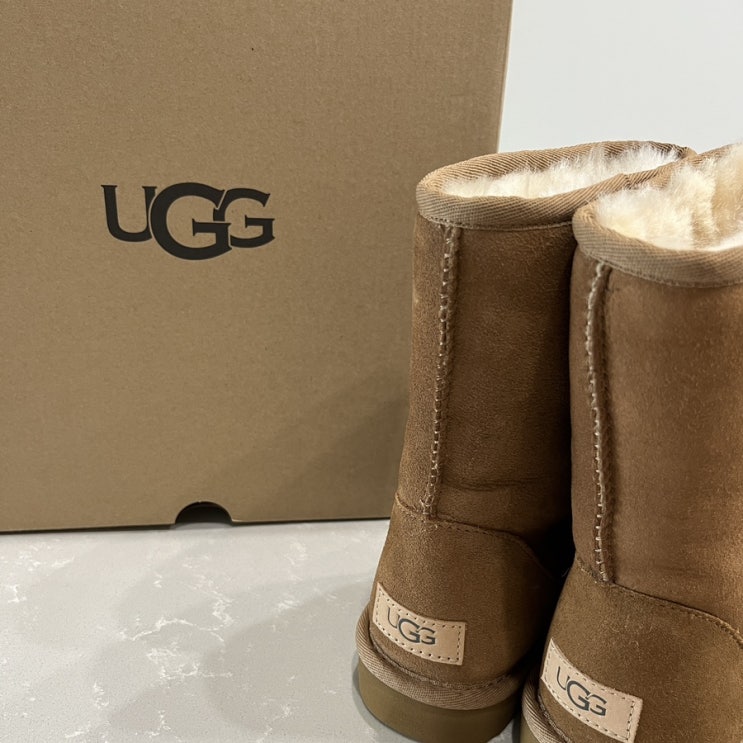 겨울 신발 추천 여자 어그 부츠 리뷰 Ugg 오버로크 스티치 숏 부츠 클래식 숏 정품 구별 사이즈 팁 미국 어그