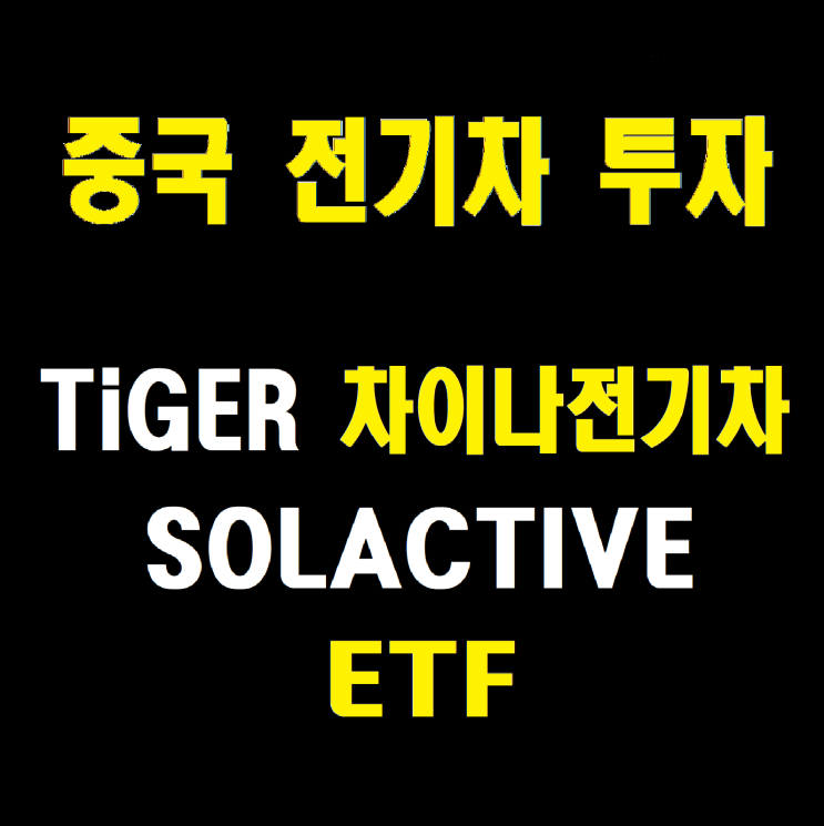 TIGER 차이나전기차SOLACTIVE 주가 전망 차트분석 : 네이버 블로그