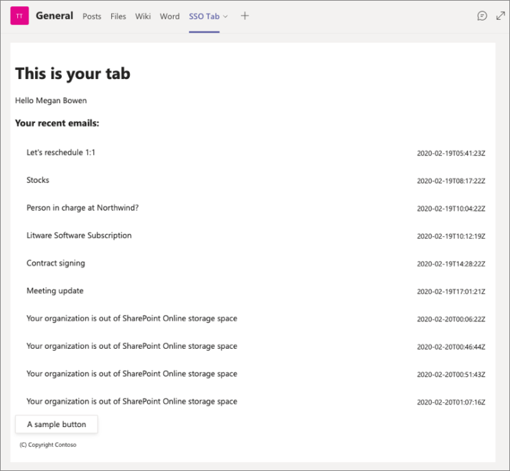 [팀즈용 앱 개발 52] 연습 - Microsoft Teams 탭을 사용한 SSO(Single Sign-On) : 네이버 블로그