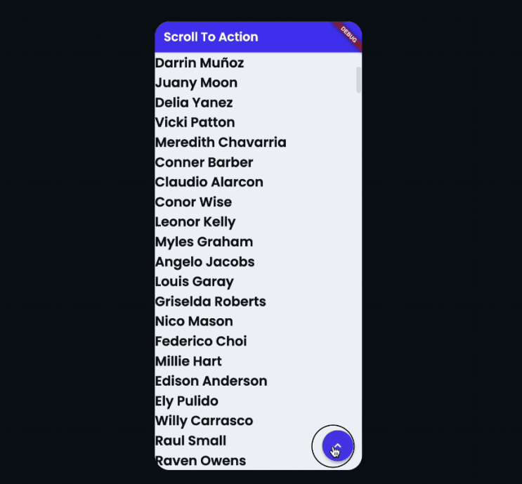 [ 코드없이 개발하기 Flutter Flow ] 119#.액션 기능 (UI Interactions(18) - Scroll To ...