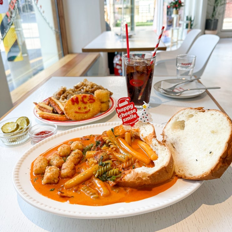 해피치즈스마일 신메뉴 파티세트 광안리 해치스 떡볶이케이크 광안리맛집 네이버 블로그