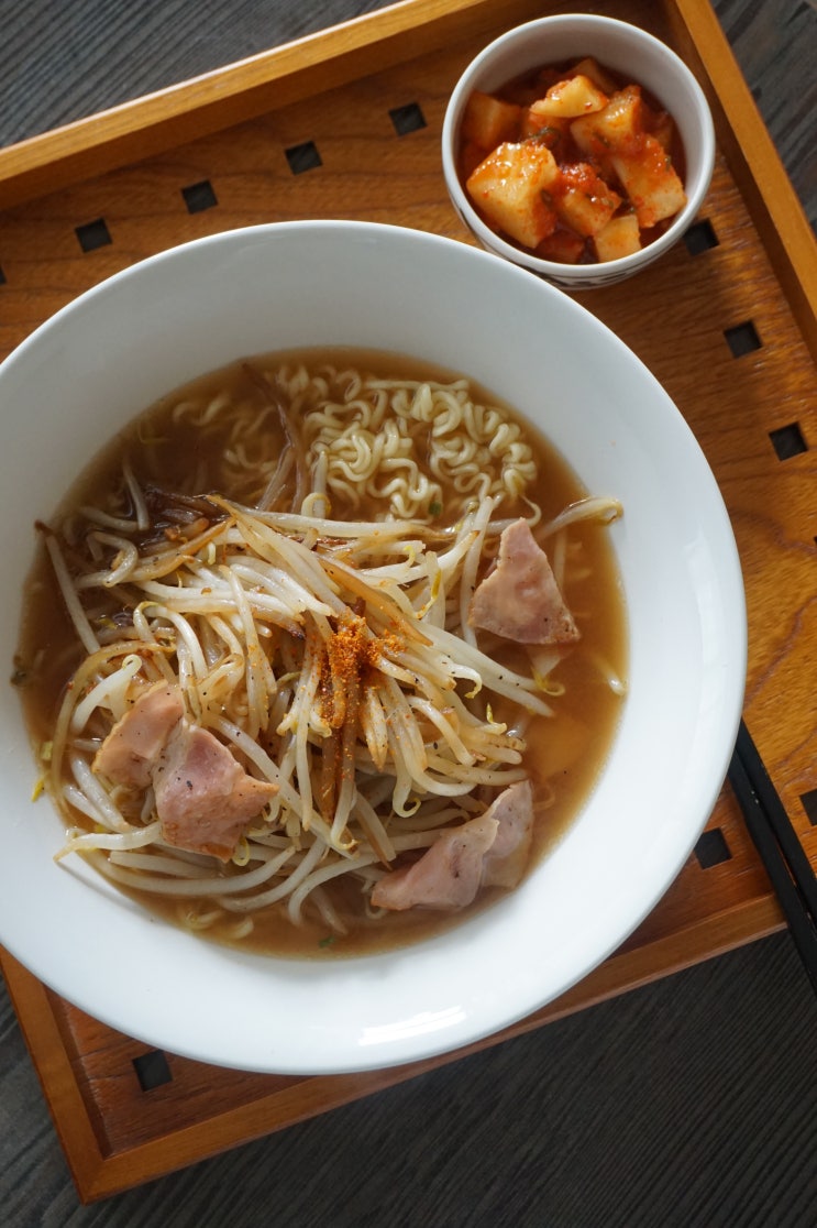 베이컨숙주볶음으로 먹는 미소라멘 정확한 일본 라면 맛있게 끓이는 법 네이버 블로그