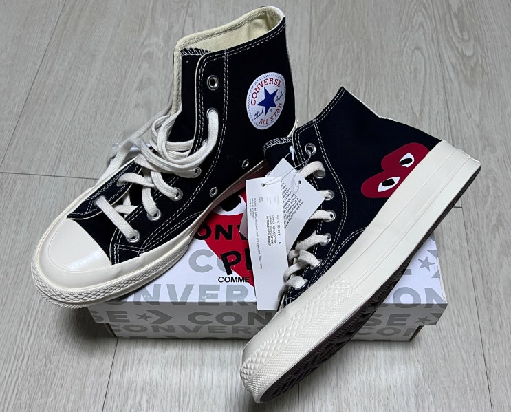 컨버스 꼼데가르송 척 70 하이 블랙 리뷰 245사이즈 디테일 150204C : 네이버 블로그
