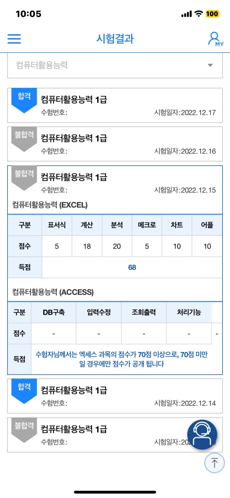 가장 최신약 3년 반 만에 컴활 1급 합격수기컴활 1급 합격 꿀팁 독학 X 유동균 X 정익종 X 종각역 컴퓨터 학원