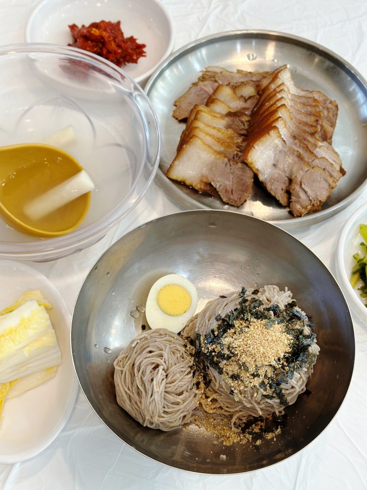 고성 맛집 교암막국수 시원한 동치미 육수 쫀득 수육 네이버 블로그