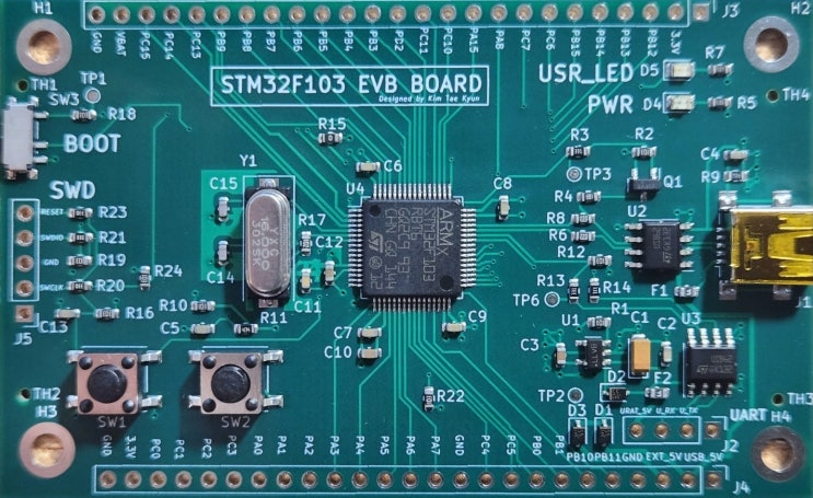 STM32F 보드 제작 완료 : 네이버 블로그