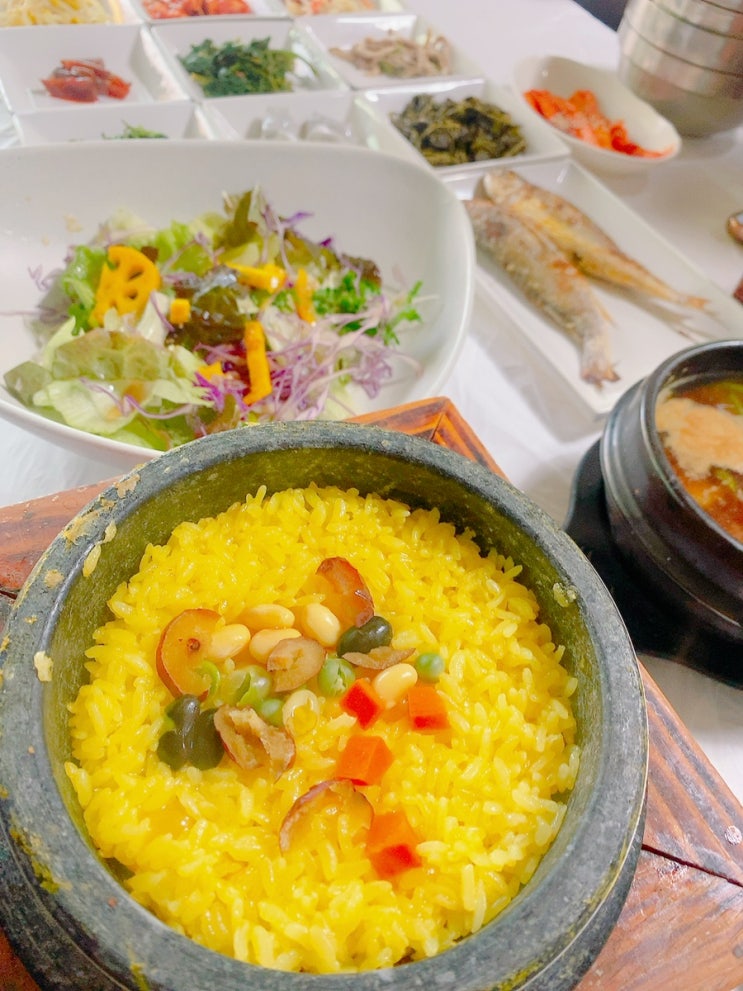 구례 세자매가든정겨운 구례 시골밥상 전문점 노란 치자돌솥밥과 지리산 꽃나물밥상으로 유명한 곳 네이버 블로그