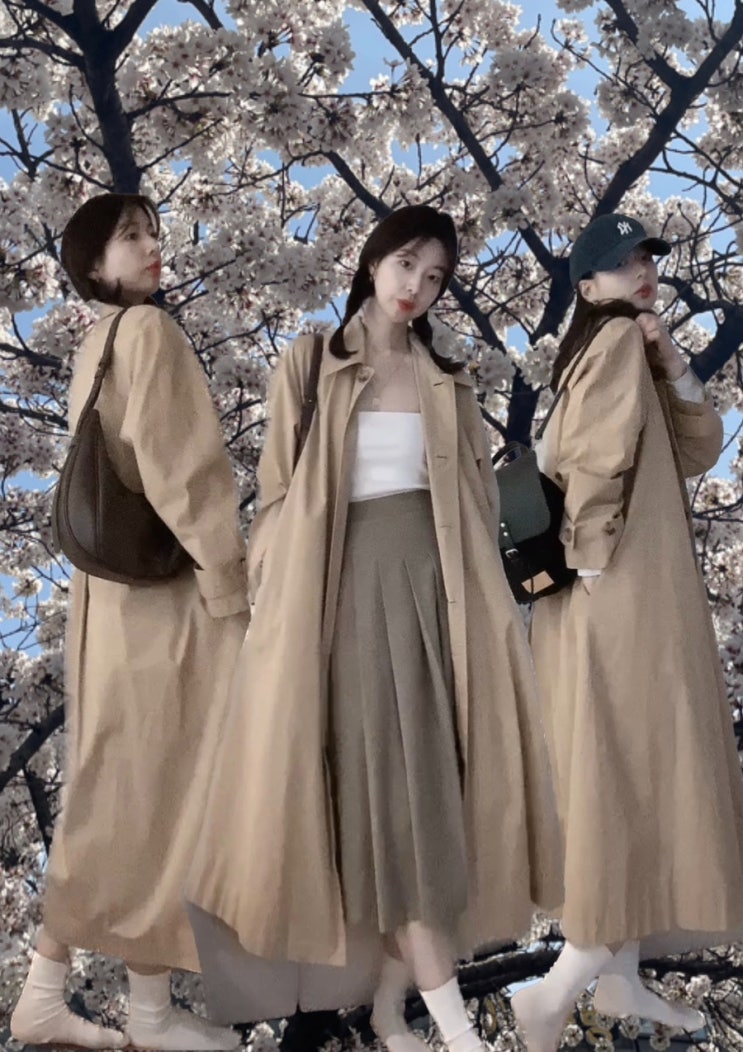 여자 트렌치코트코디룩 여자봄코디로 추천 네이버 블로그