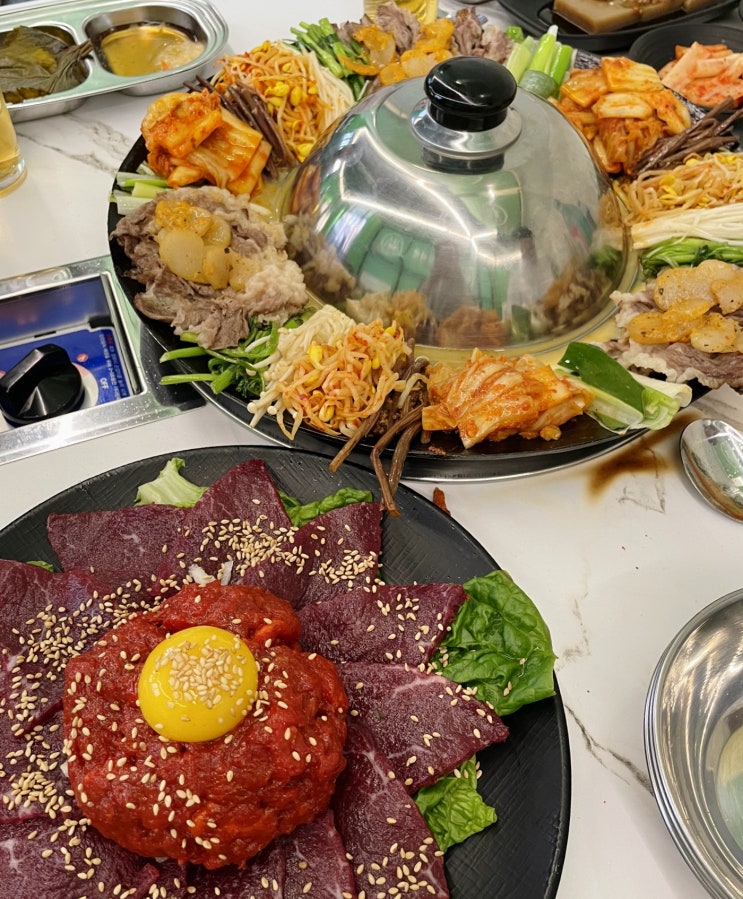 광주 봉선동 맛집 운암회관 육회와 차돌박이구절판 네이버 블로그