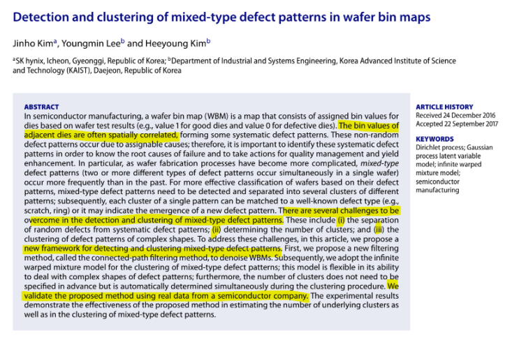 [논문리뷰-27] Detection and clustering of mixed-type defect pattern in wafer bin maps : 네이버 블로그