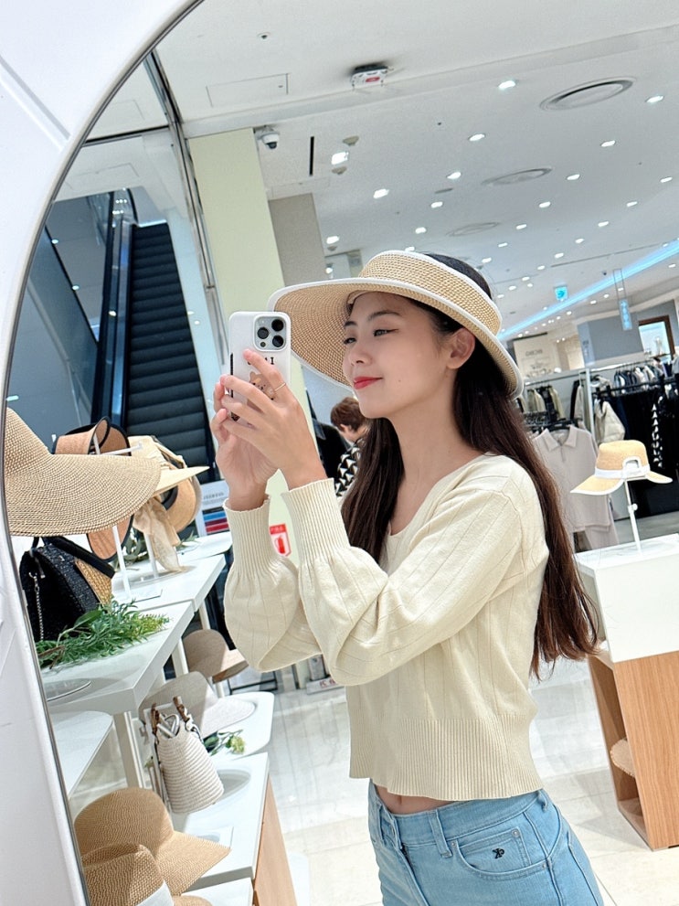 여름모자 명품 에릭자비츠 평촌 롯데백화점 매장 오픈 휴양지룩 준비해요 네이버 블로그