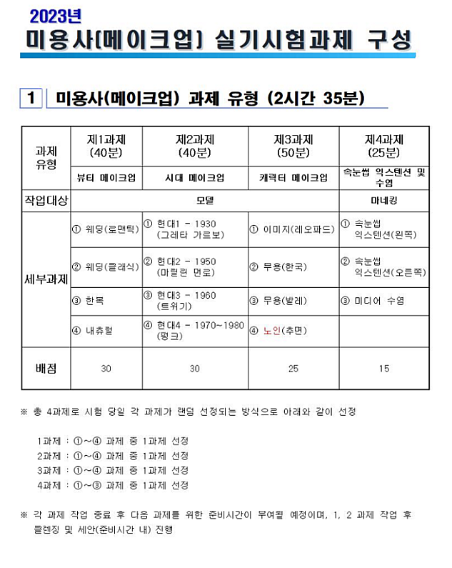 이대메이크업학원 메이크업국가자격증 실기 과제 원패스로 합격하는 법 네이버 블로그