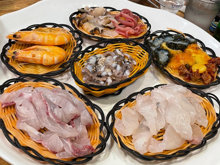 부산해운대 시장 맛집 가성비 좋은 횟집 회해산물 세트를 맛볼 수 있는 우아한 바다 내 돈 내산 네이버 블로그