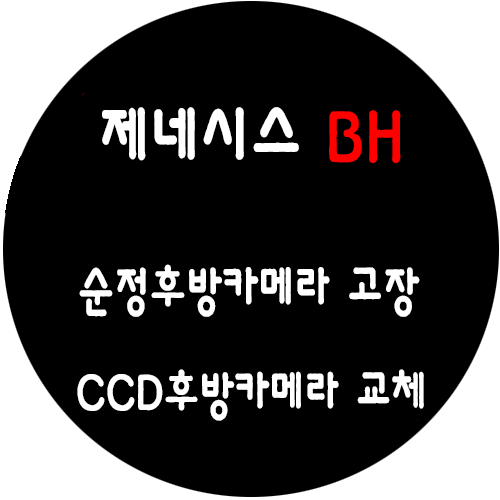제네시스 후방카메라 순정네비게이션 순정후방카메라 장착 차량 후방카메라 고장으로 화질좋고 화각넓은 Ccd후방카메라로