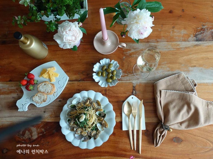 냉이파스타 만들기 봄내음가득 냉이요리 바지락파스타 링귀니 네이버 블로그