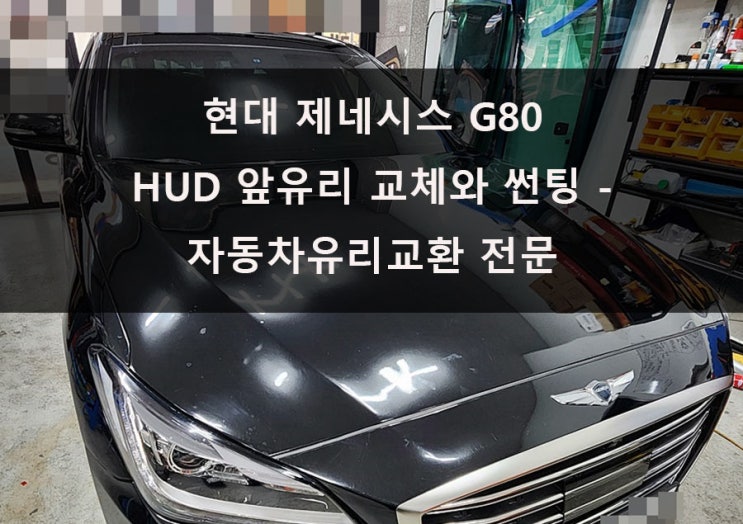 현대 제네시스 G80 HUD 앞유리 교체와 썬팅 - 자동차유리교환 전문 : 네이버 블로그