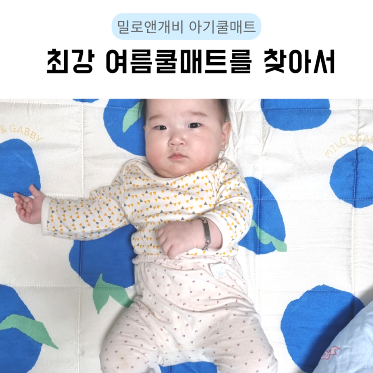 여름맞이 아기쿨매트 밀로앤개비쿨매트 네이버 블로그