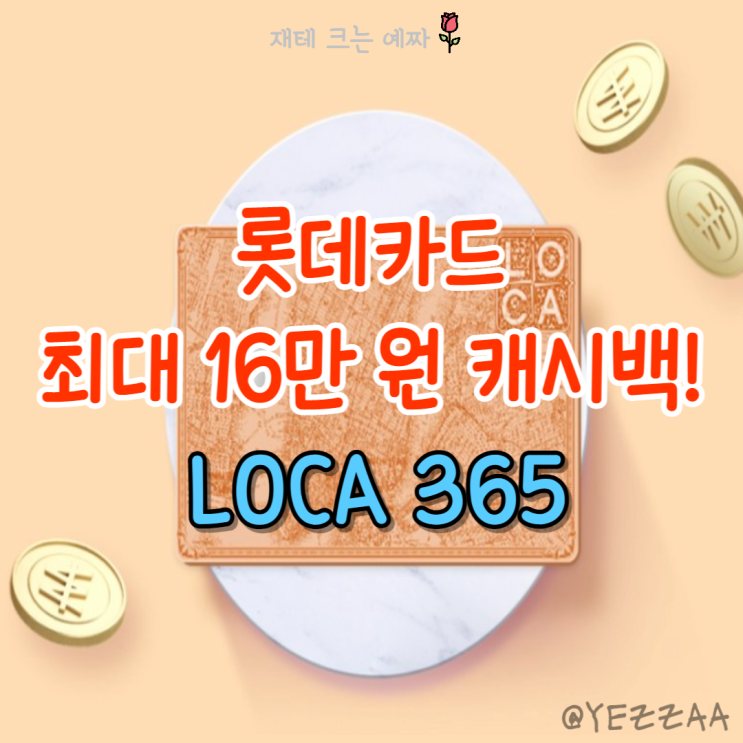 LOCA 로카 365 (롯데 신용카드 현금 최대 14~16만 원 페이백 혜택받는 방법) : 네이버 블로그