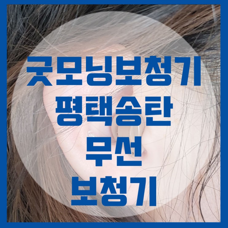 굿모닝보청기 평택 송탄센터 40대 고객님 무선 고막형 Ai 보청기 착용사례 네이버 블로그