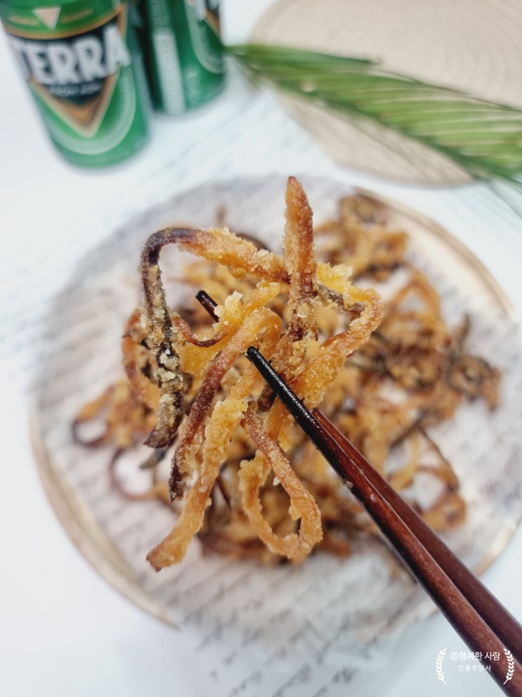 오징어 진미채튀김 치킨가루 레시피 집에서 간단한 간식 맥주안주 만드는법 네이버 블로그