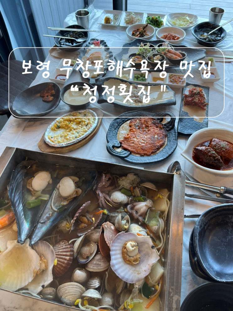 보령 무창포 맛집 청정횟집 해수욕장 근처 조개구이 회 네이버 블로그