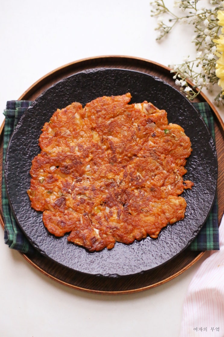 백종원 김치전 바삭하게 만드는법 참치김치전 반죽 김치전 레시피 만들기 김치부침개 네이버 블로그