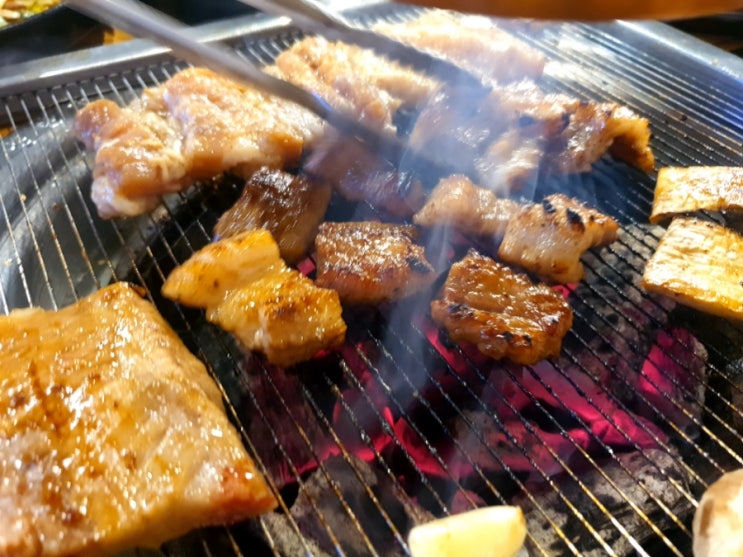 안락동 아빠갈비 수제양념 갈비 생갈비 참숯 양념구이 모두먹었어요 ㅎㅎ 네이버 블로그