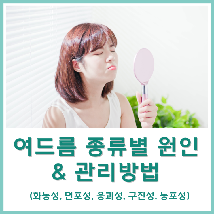 여드름 종류별 원인과 관리 방법 화농성 면포성 응괴성 구진성 농포성 네이버 블로그