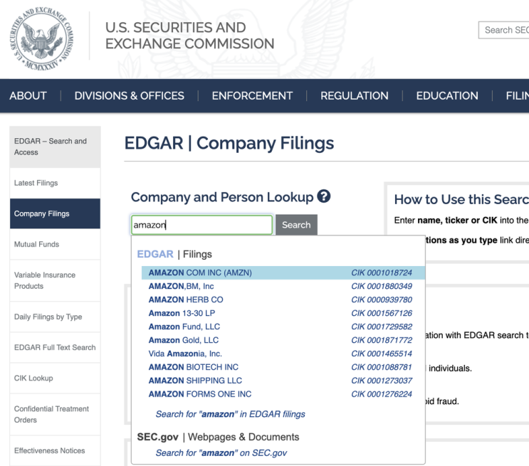 미국주식 공시 보는 방법 - SEC EDGAR API 훑어보기 : 네이버 블로그