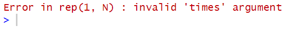 [R]Error in rep(1, N) : invalid 'times' argument : 네이버 블로그
