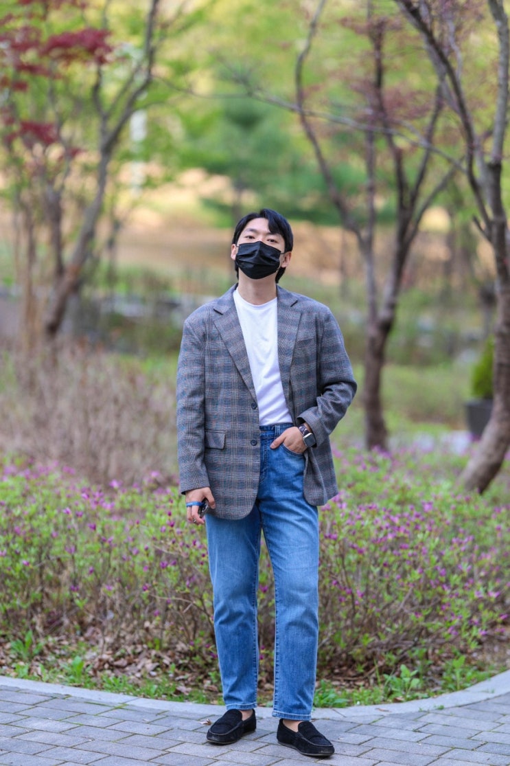 남자 블레이저 코디 연청바지 플랙진으로 출근룩 데이트룩 네이버 블로그