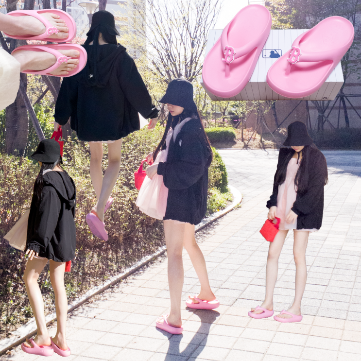 여성신발 MLB청키바운서 발편한슬리퍼 신고 여름코디 고 : 네이버 블로그