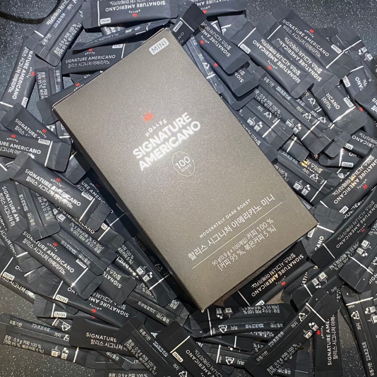 할리스 시그니처 아메리카노 스틱 아트박스 품 POOM : 네이버 블로그