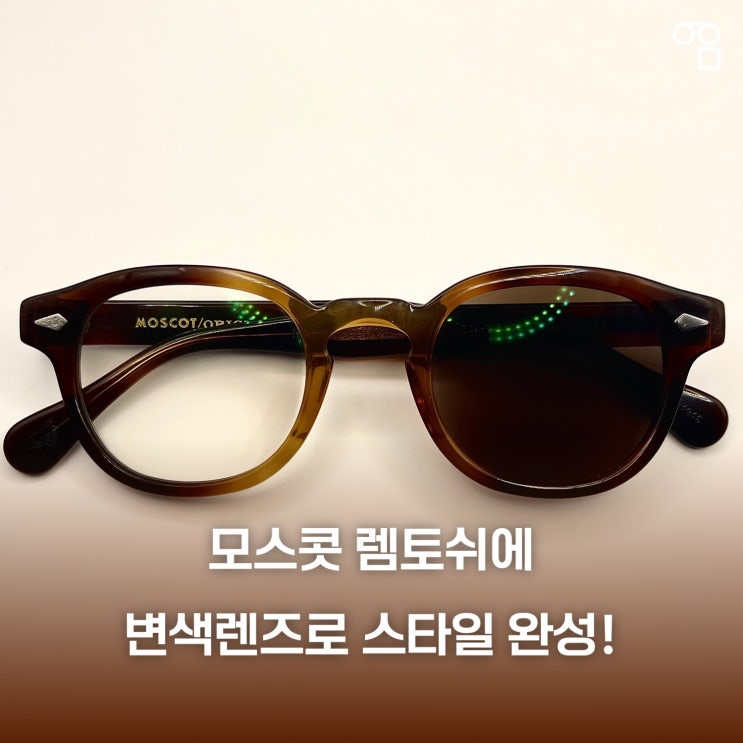 모스콧 렘토쉬에 호야 변색렌즈를 더해 스타일을 완성하다 동대문 고려대 이음안경 네이버 블로그