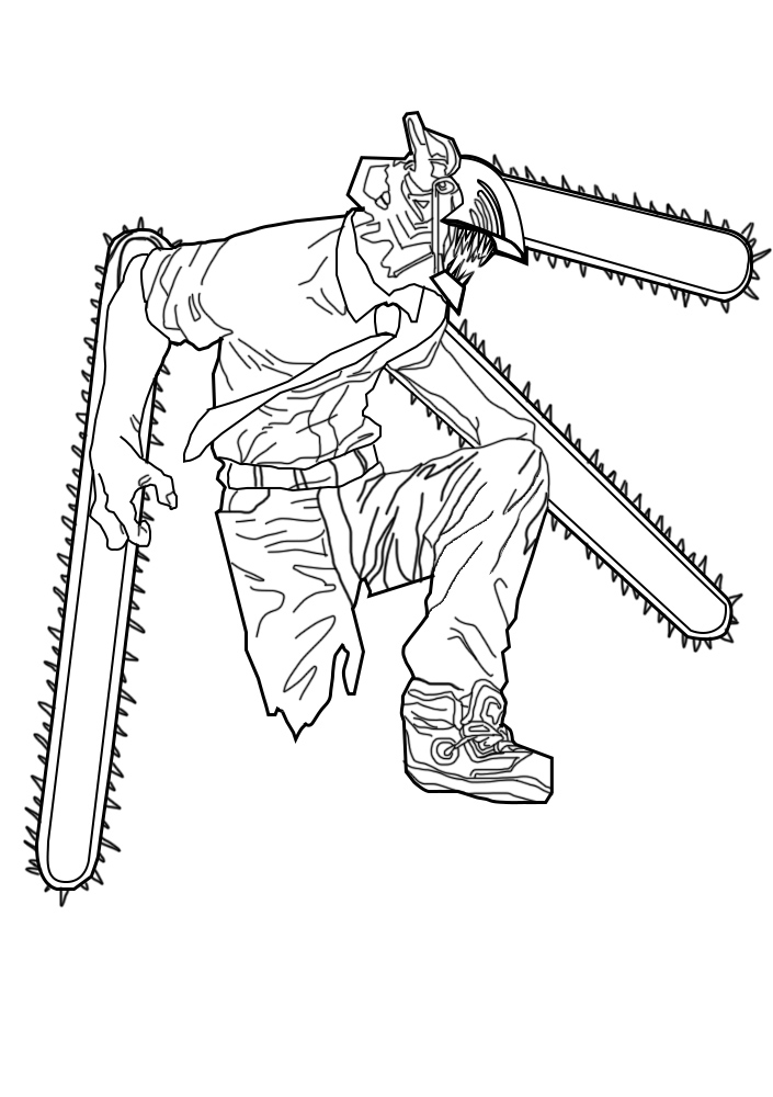 체인소맨 색칠공부 도안 : 네이버 블로그