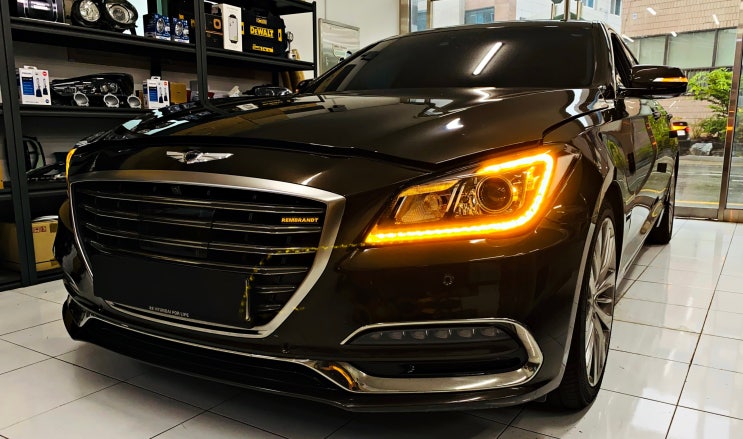 제네시스 DH - G80 2등식 HID 헤드램프를 무빙 턴시그널 되게끔 튜닝해보기 : 네이버 블로그