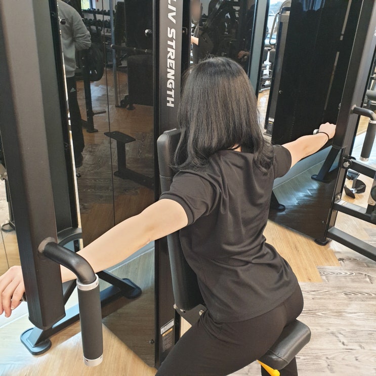 어깨 후면 운동 리버스 펙덱플라이pec Dec Fly 팁 네이버 블로그