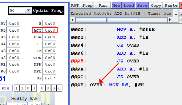 Loop and Jump instruction in 8051[DJNZ, JZ, JNZ, JNC, LJMP, SJMP] : 네이버 블로그