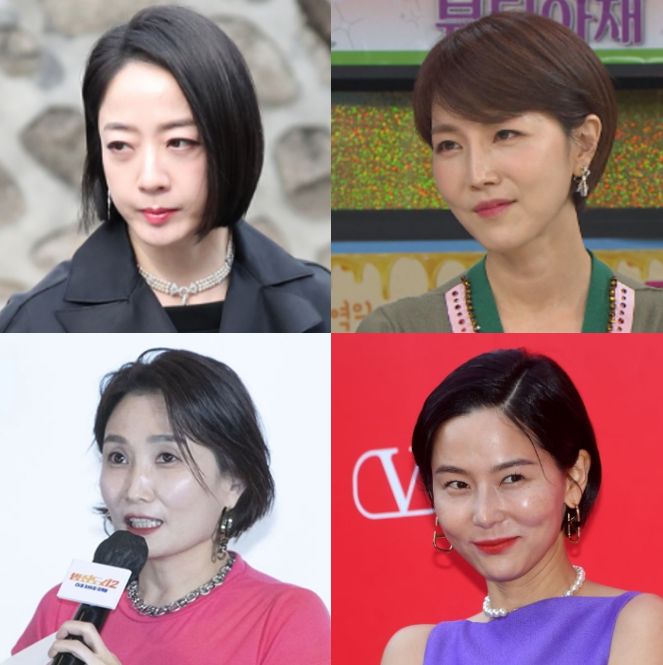 옆 광대 사각턱 있는 40대 여성 단발 헤어스타일 And 노란피부 염색노현정 동지현 박경림 김나영 머리 네이버 블로그