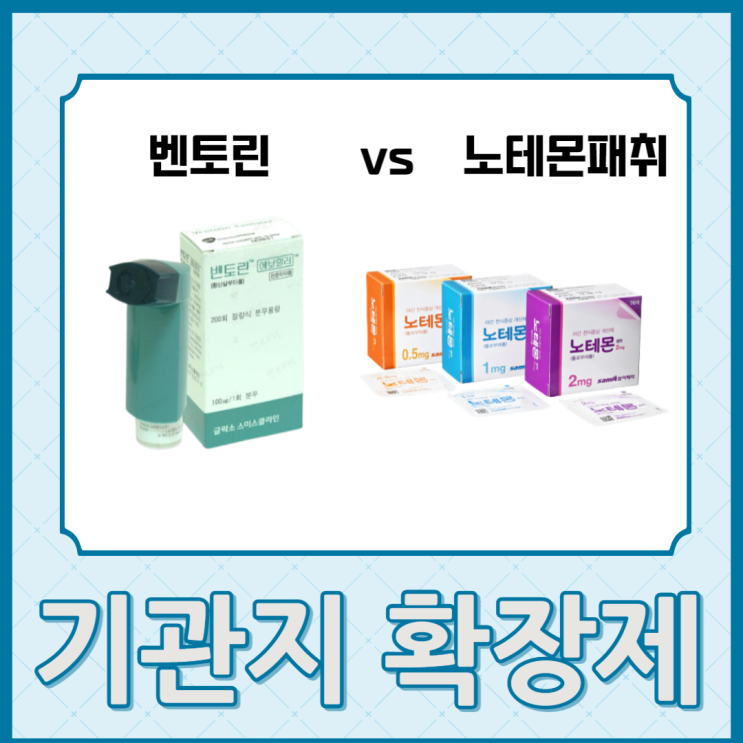 기관지 확장제 벤토린 Vs 노테몬패취 성분 작용기전 효능 부작용 네이버 블로그