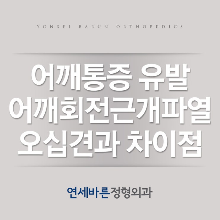 오른쪽 왼쪽 어깨 통증 유발하는 어깨회전근개파열증상 오십견과 차이점은 네이버 블로그