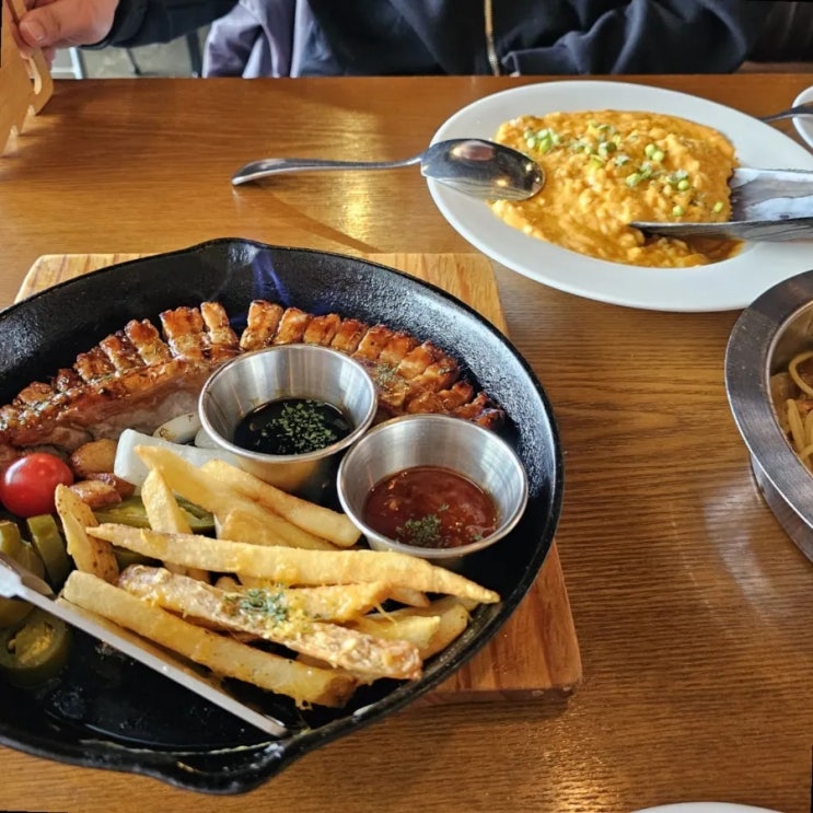 마초쉐프 구월점 삼겹 스테이크와 꾸덕꾸덕한 리조또 네이버 블로그